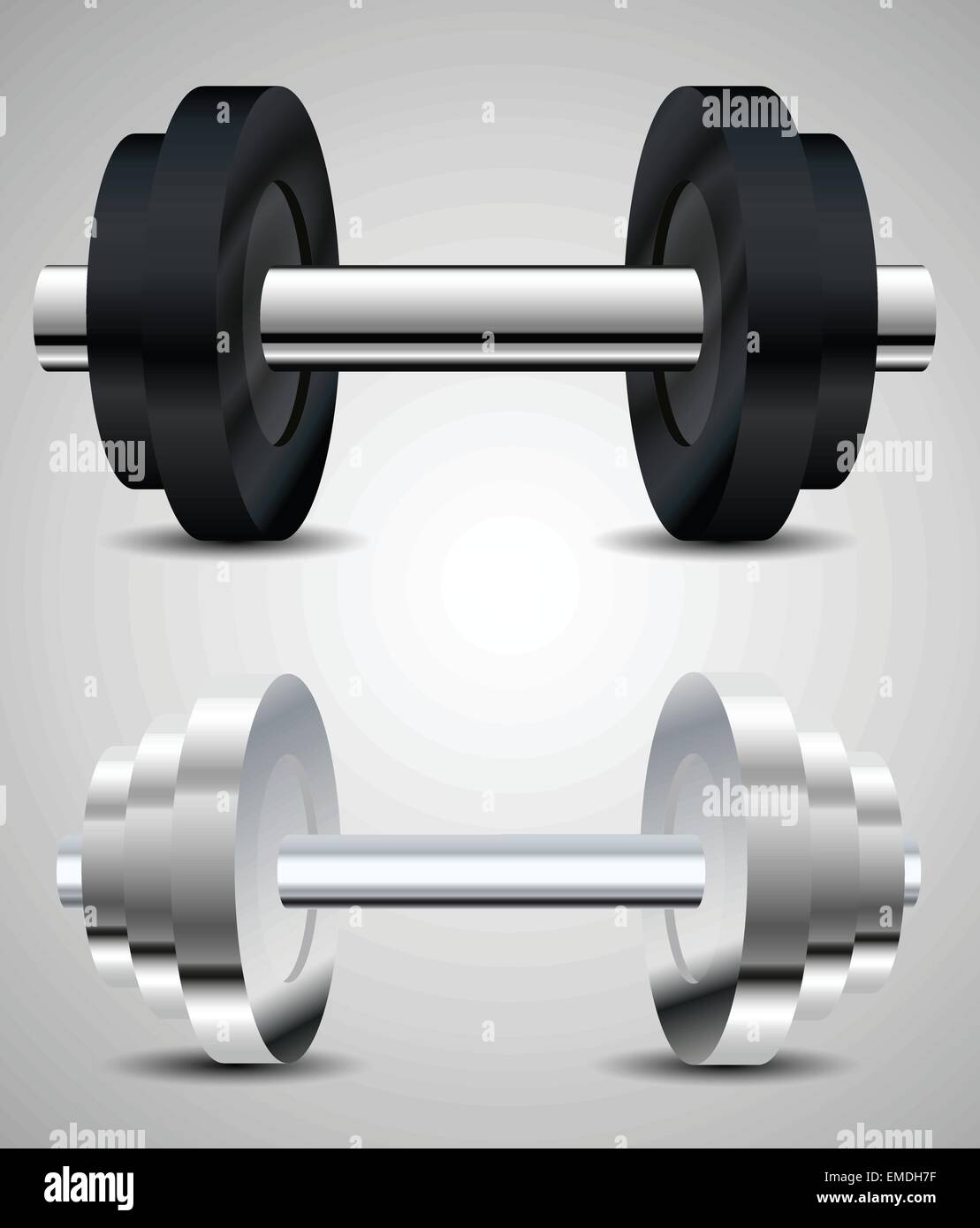 Black dumbbell Stock Vector Images - Alamy