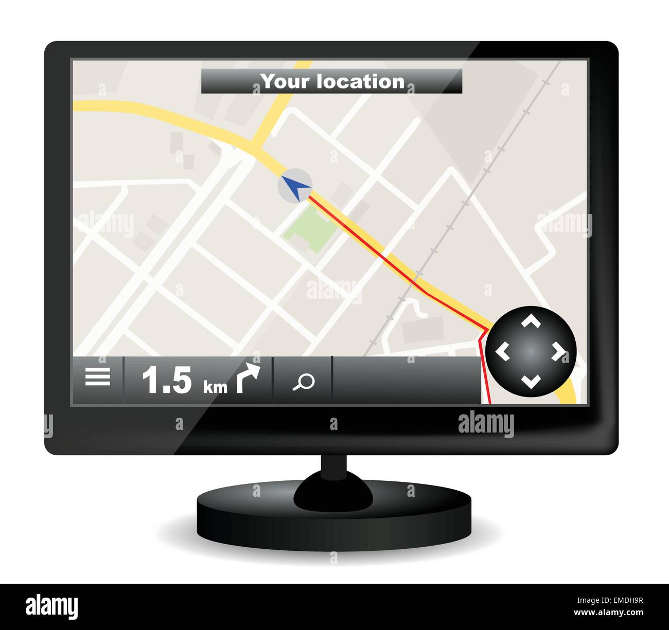 Map car lost Stock Vector Images - Alamy