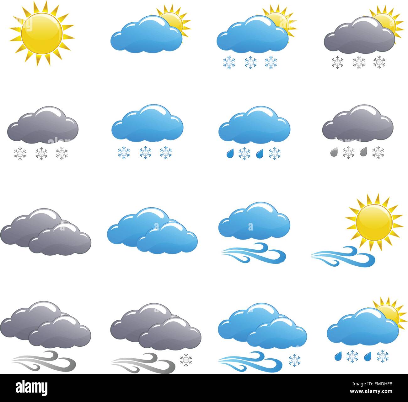 Set winter Cut Out Stock Images & Pictures - Alamy