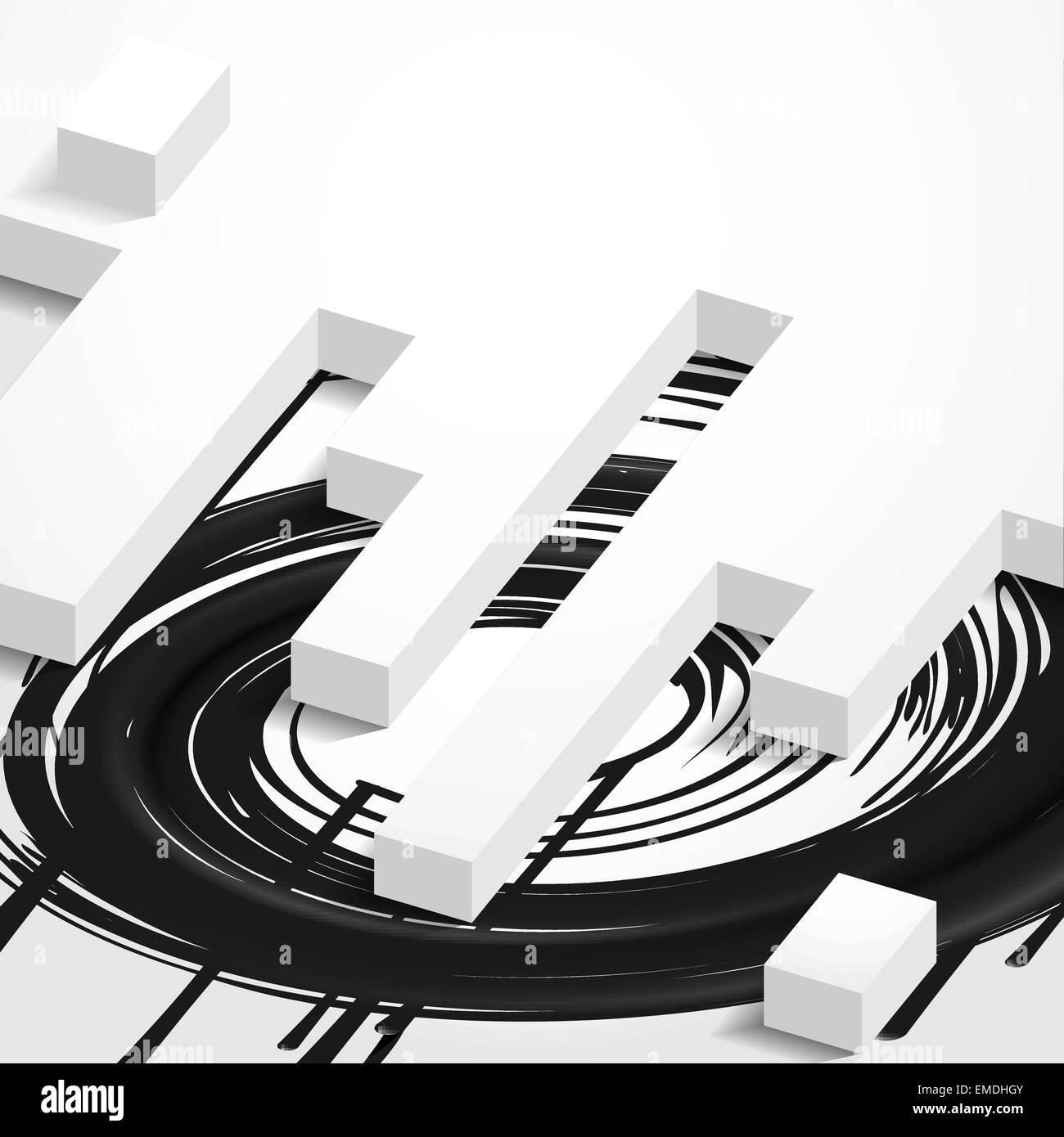 Abstract 3D Geometrical Design Stock Vector Image & Art - Alamy