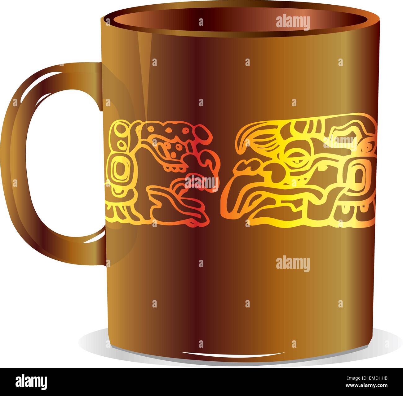 Detail of an ancient indian Stock Vector Images - Alamy