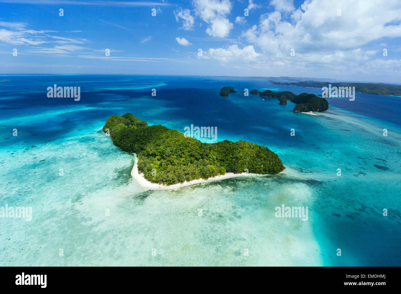 Palau islands from above Stock Photo - Alamy