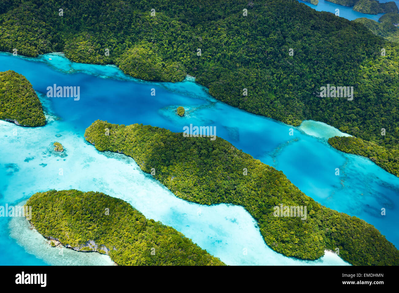 Palau islands from above Stock Photo - Alamy