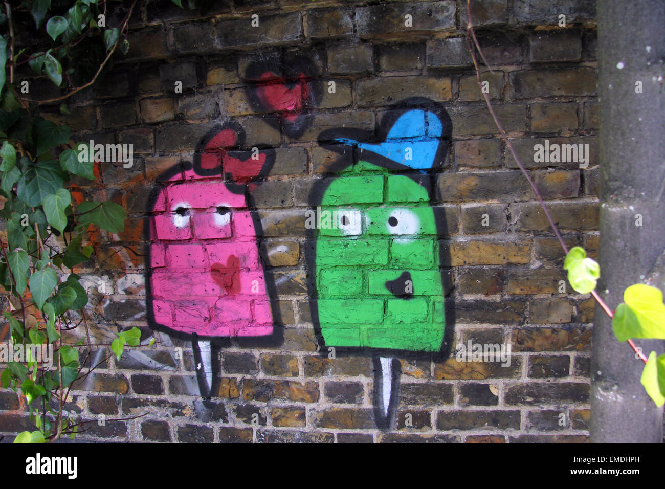 Frozen lollipop graffiti Stock Photo - Alamy