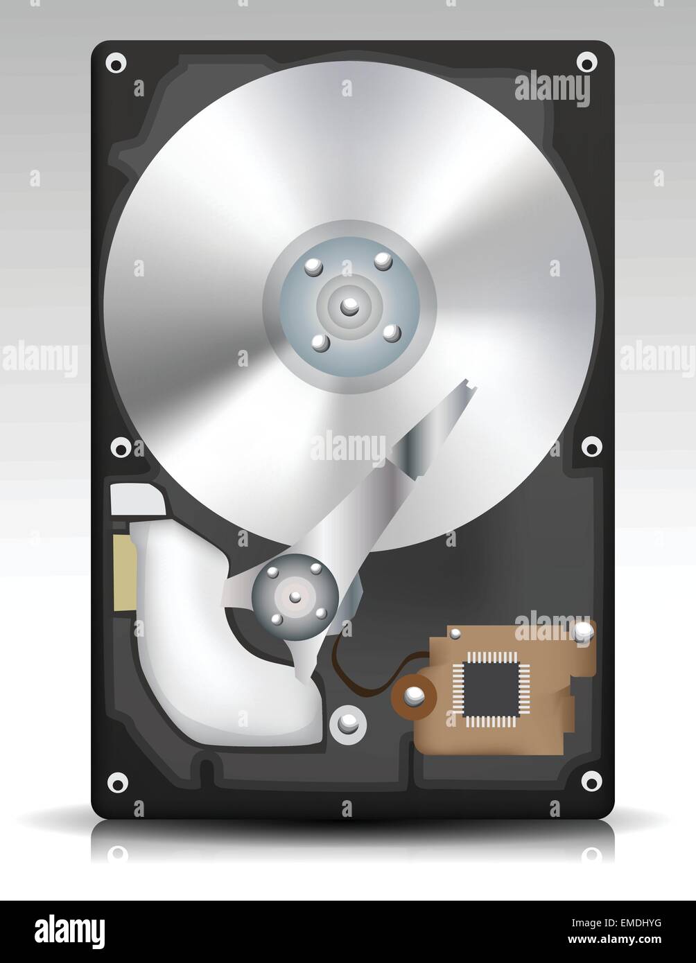 Head hard disk Stock Vector Images - Alamy