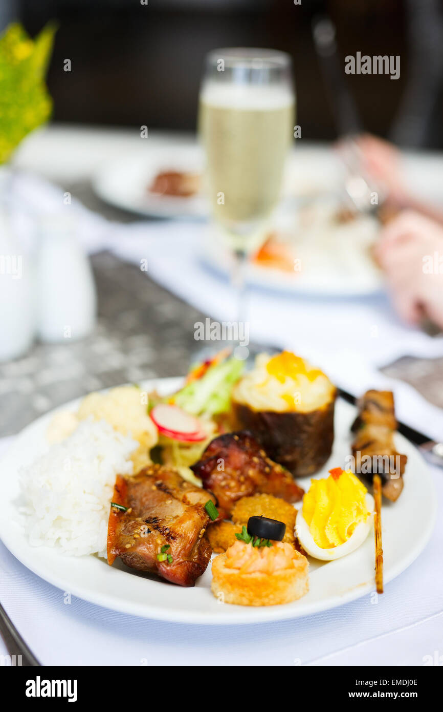 Delicious lunch Fish dish Stock Photo - Alamy