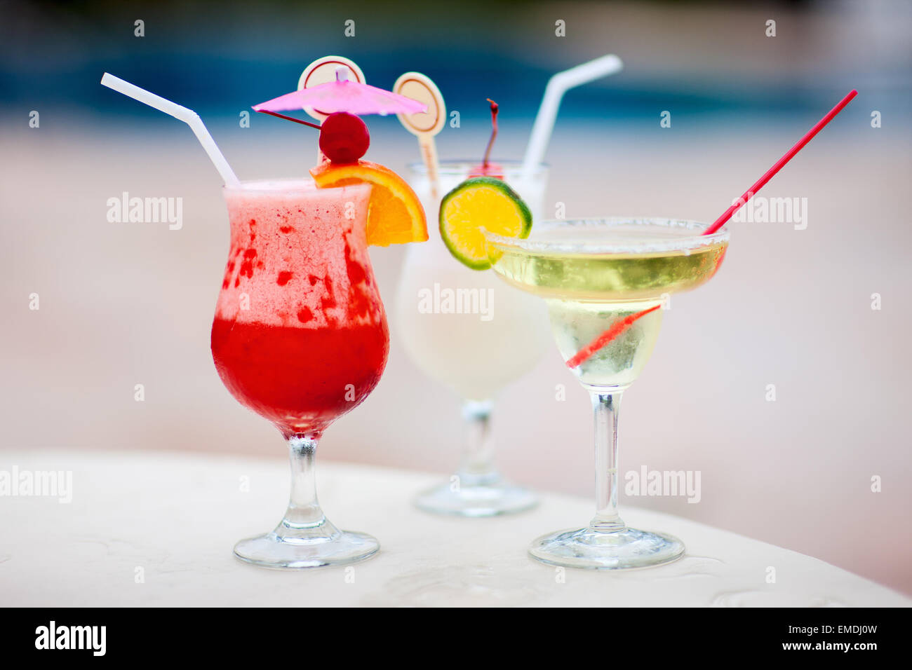 Exotic cocktails Four exotic cocktails Stock Photo - Alamy