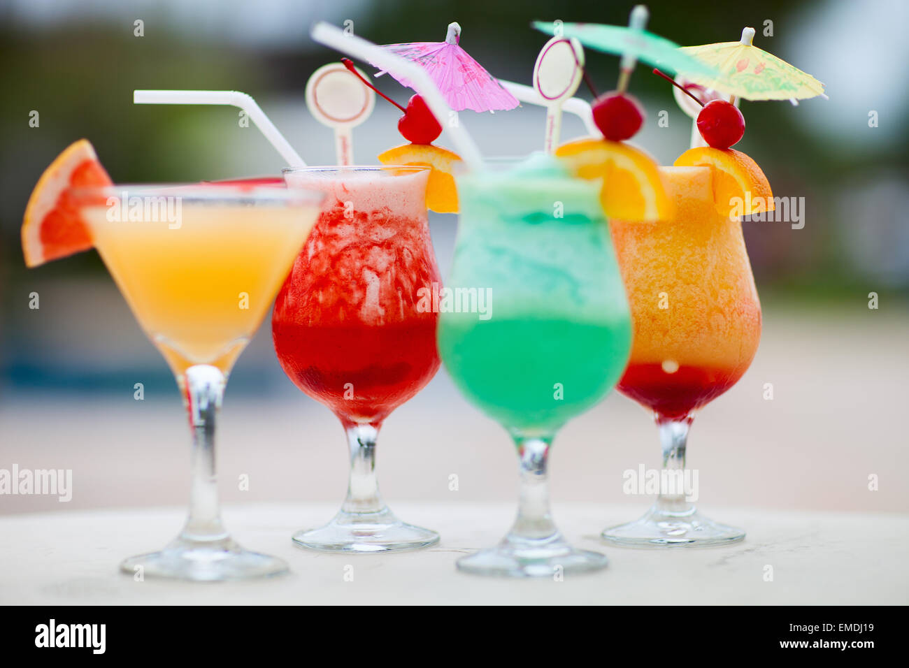 Four exotic cocktails Two exotic cocktails Stock Photo - Alamy