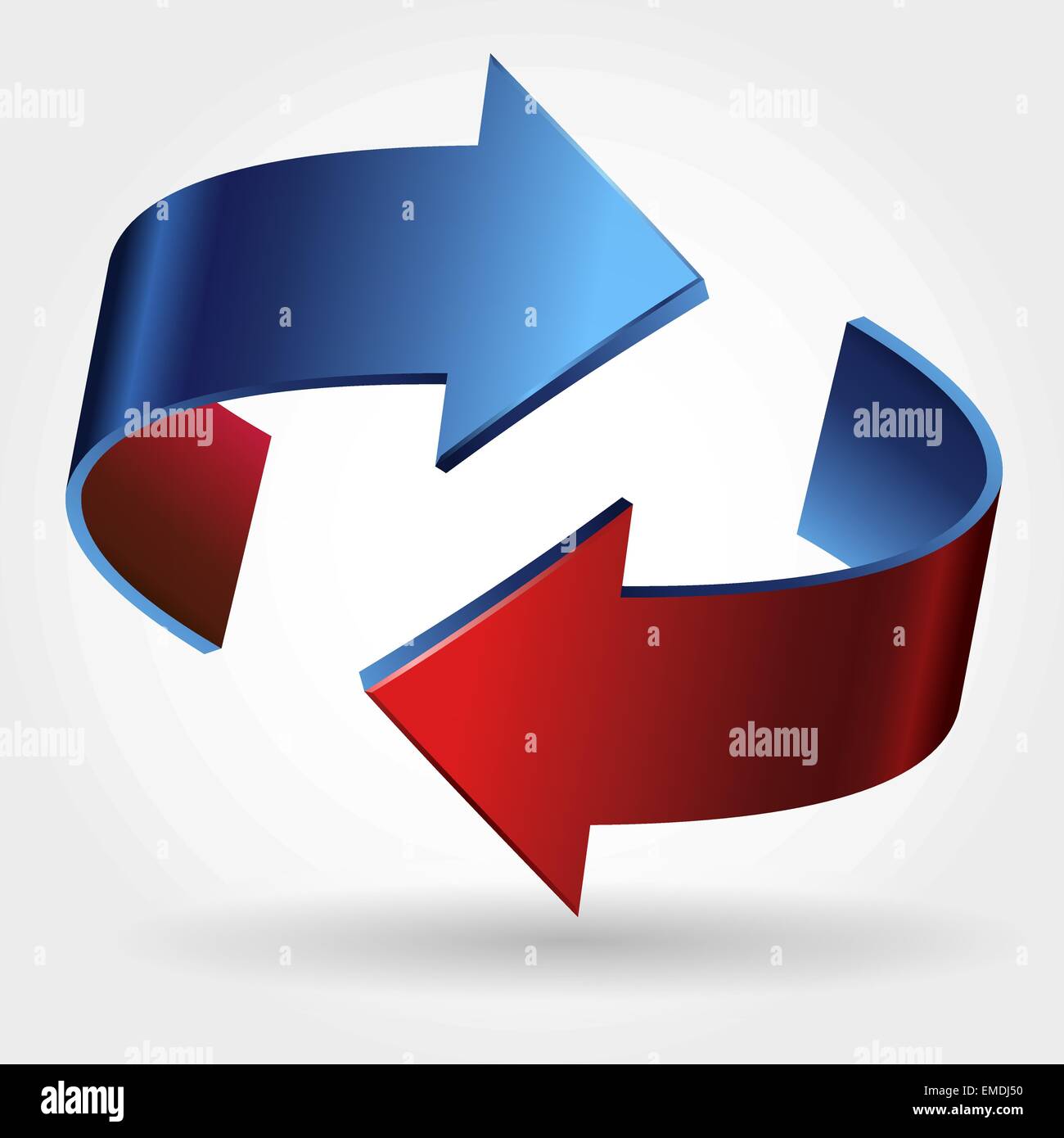 Arrows Sign. Red Blue Color. Isolated On White Stock Vector Image & Art ...