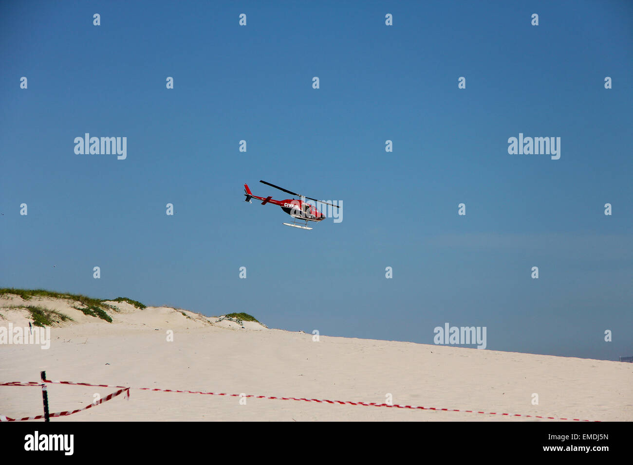 Helicopter beach Cape Town Stock Photo - Alamy