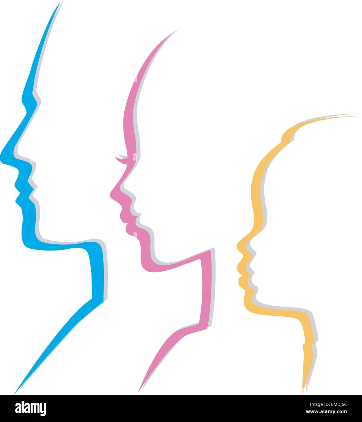 Family icons head Stock Vector Image & Art - Alamy