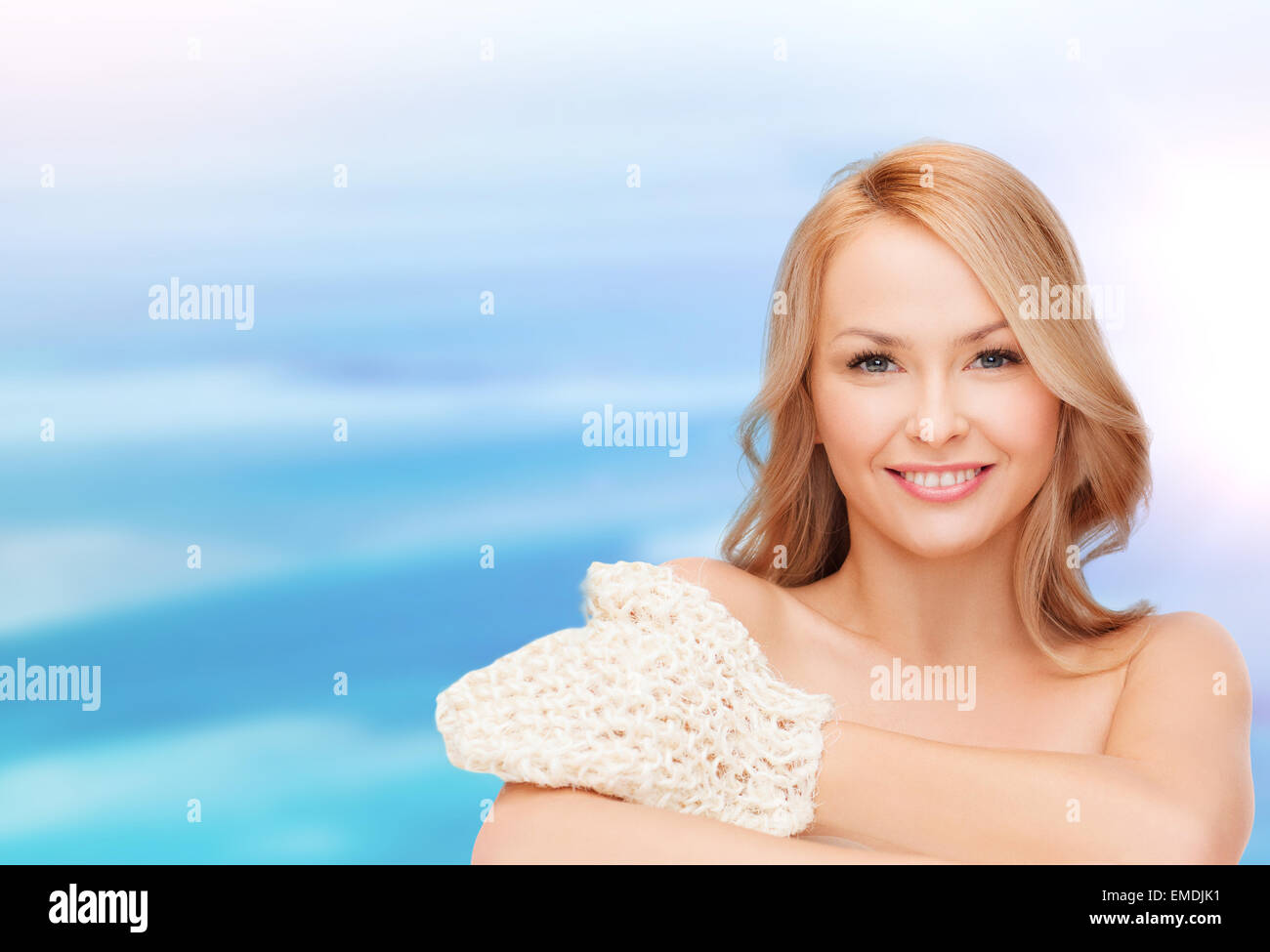 Woman exfoliating shower hi-res stock photography and images - Alamy