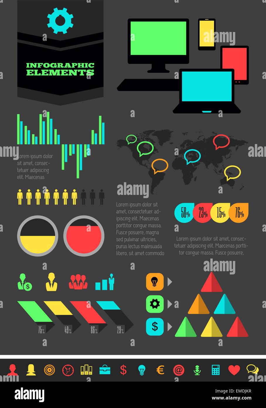 IT Industry Infographic Elements Stock Vector Image & Art - Alamy