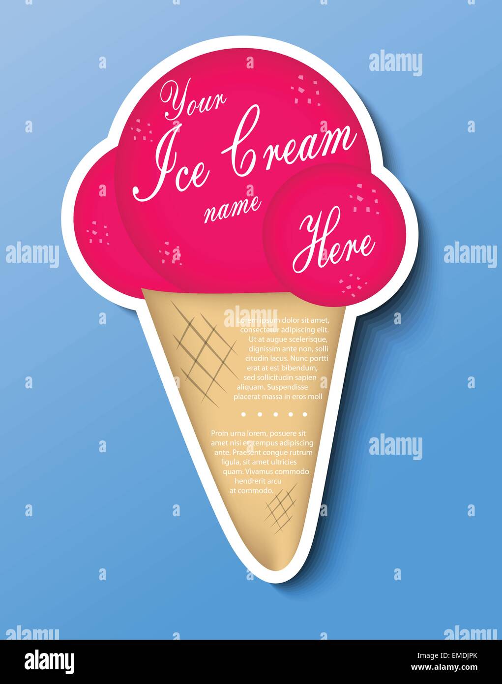 Ice cream sticker Stock Vector Image & Art - Alamy
