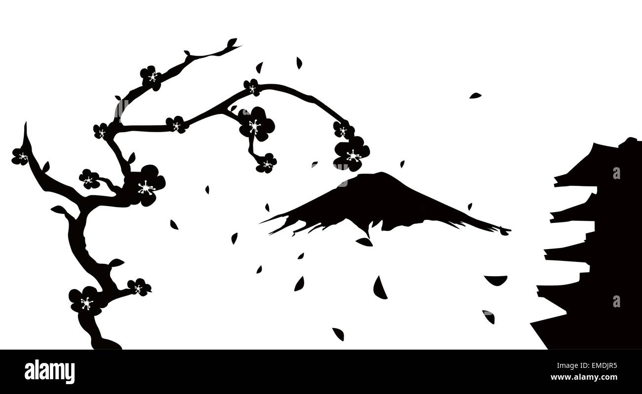 Japan tree wind Stock Vector Images - Alamy