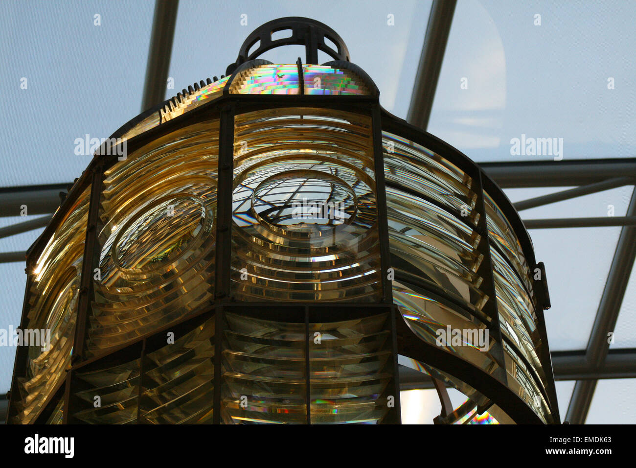 Lighthouse light close up Stock Photo - Alamy