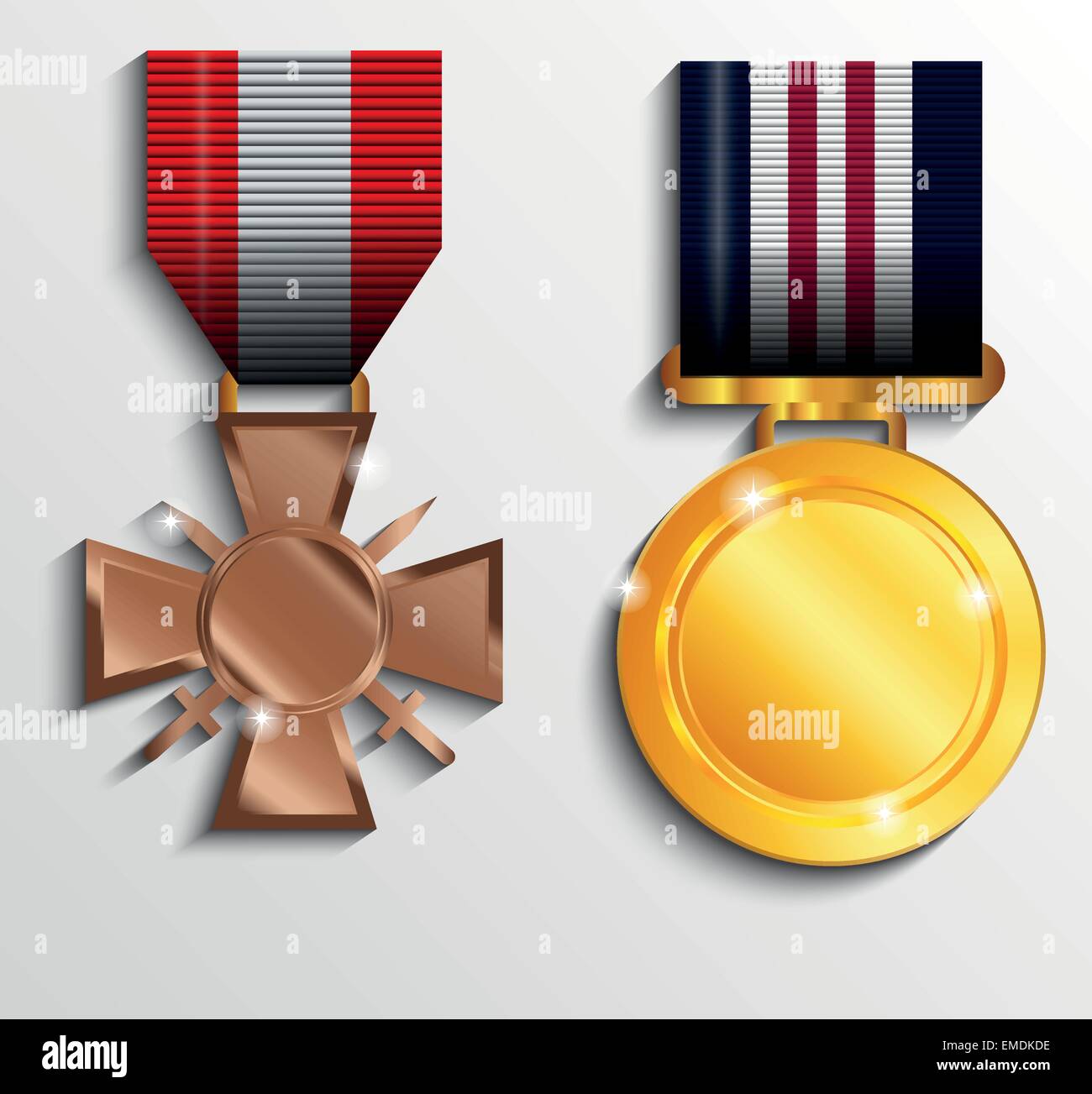 Medal with combat Stock Vector Images - Alamy