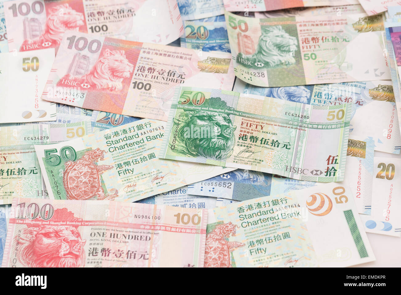 Hong Kong bank notes Stock Photo - Alamy