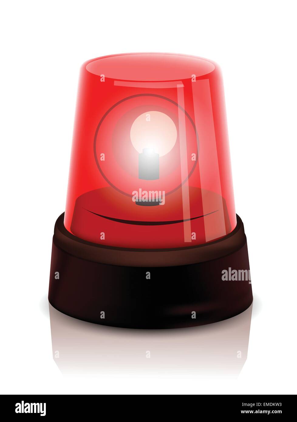 Red Police beacon Stock Vector Image & Art - Alamy