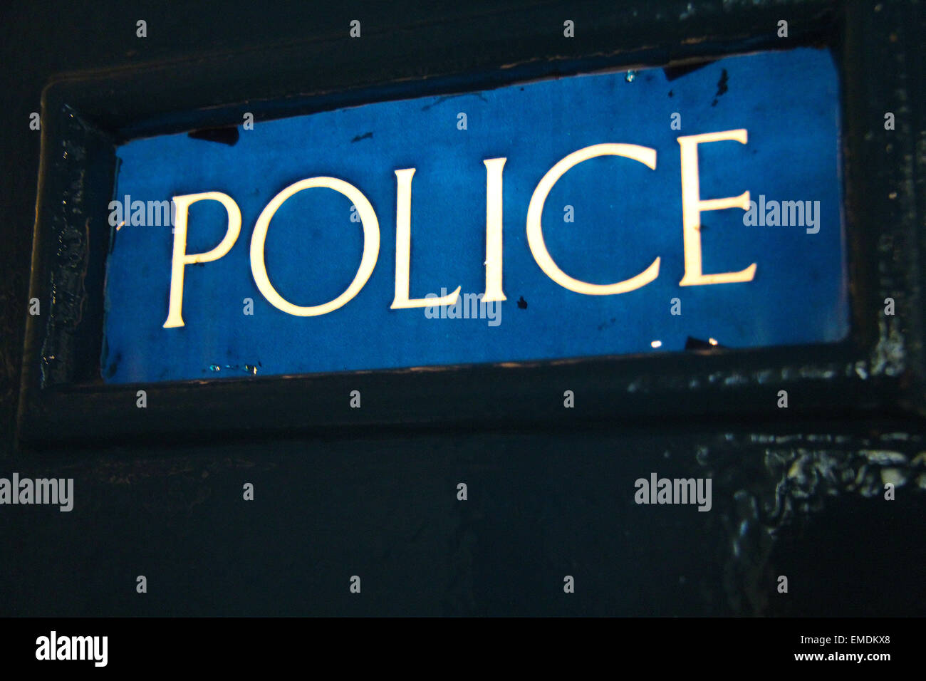 Old police sign Stock Photo - Alamy