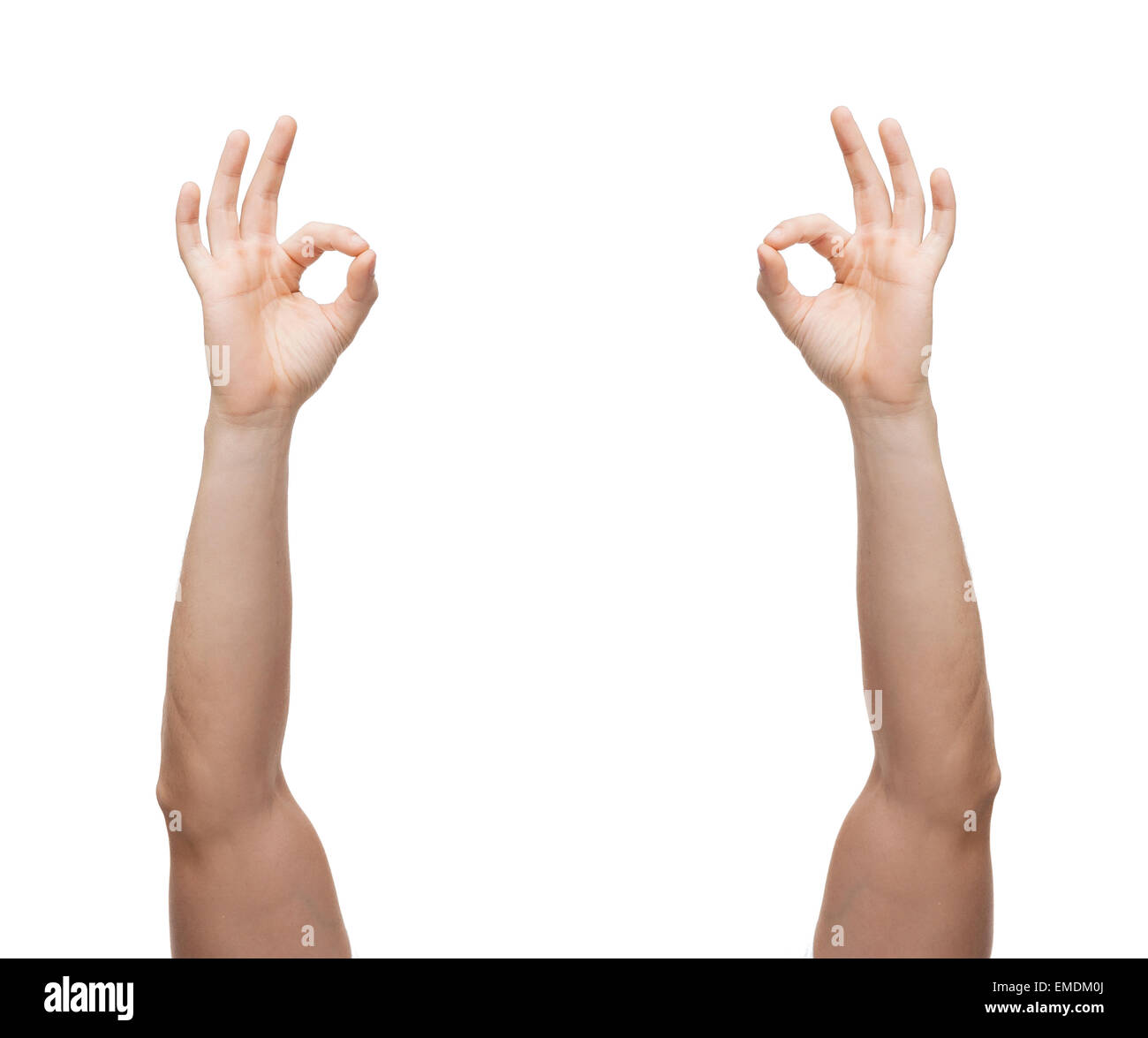 man hands showing ok sign Stock Photo - Alamy