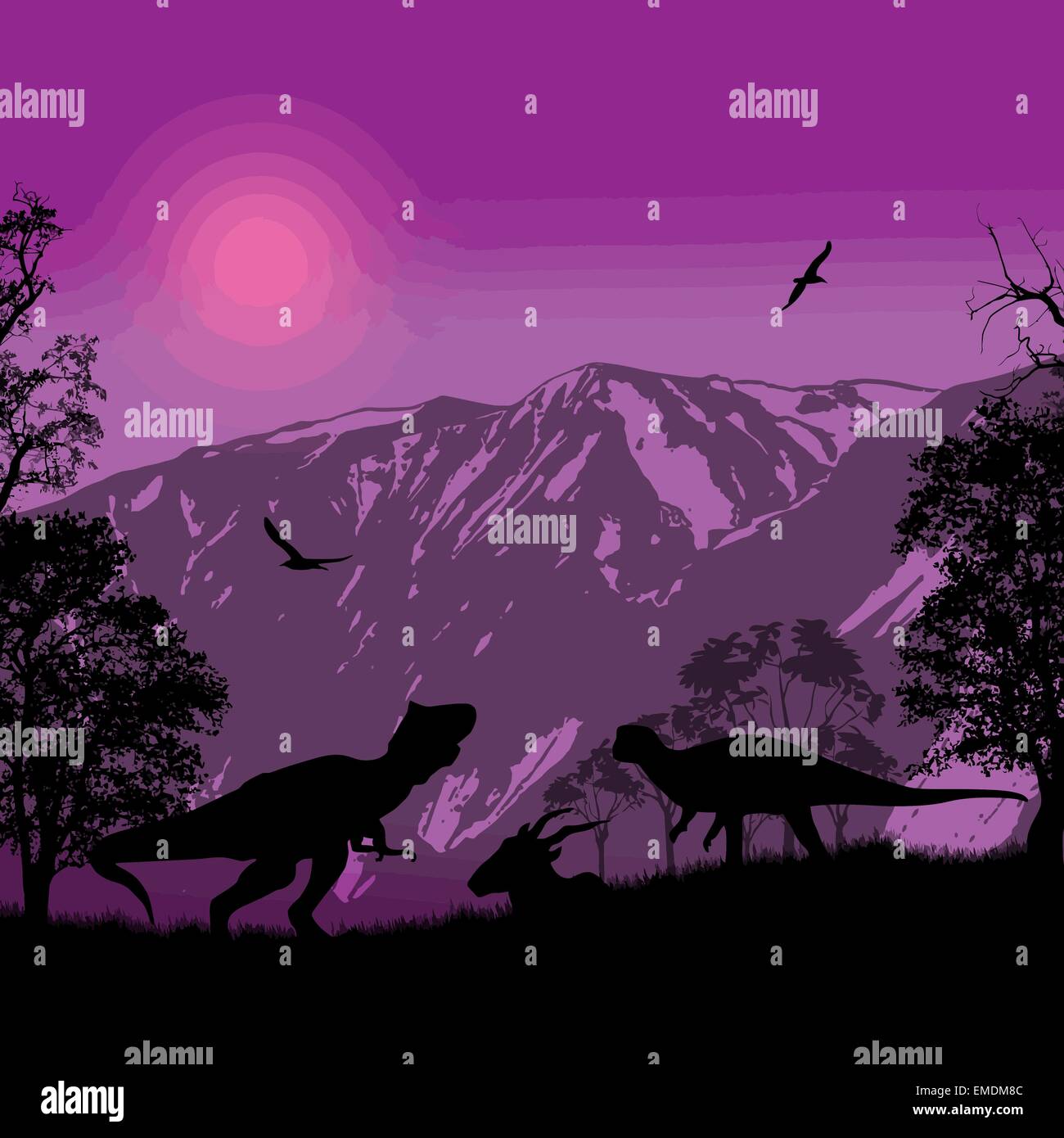 Dinosaur era tree Stock Vector Images - Alamy
