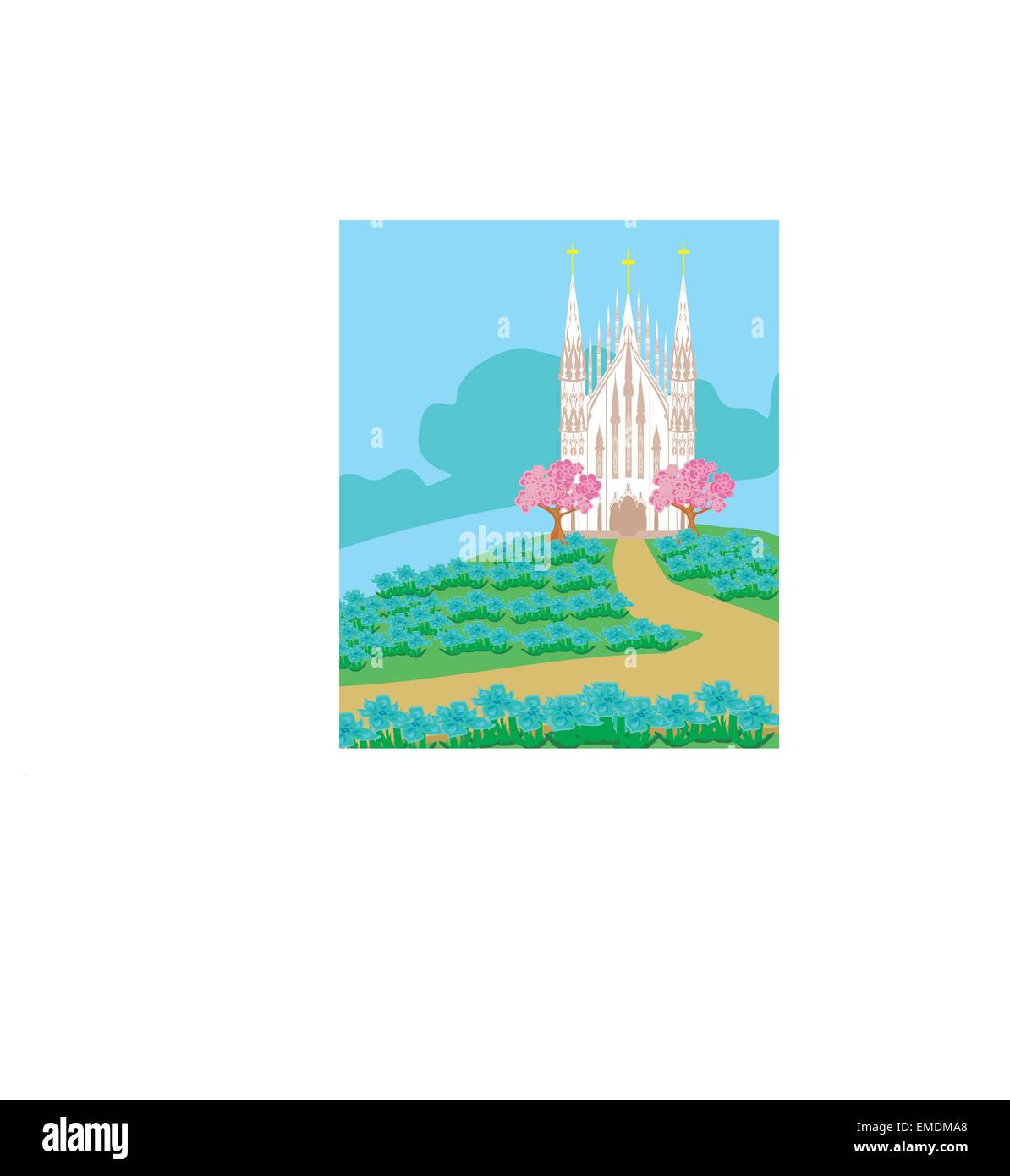 Spirituality landscape Stock Vector Images - Alamy