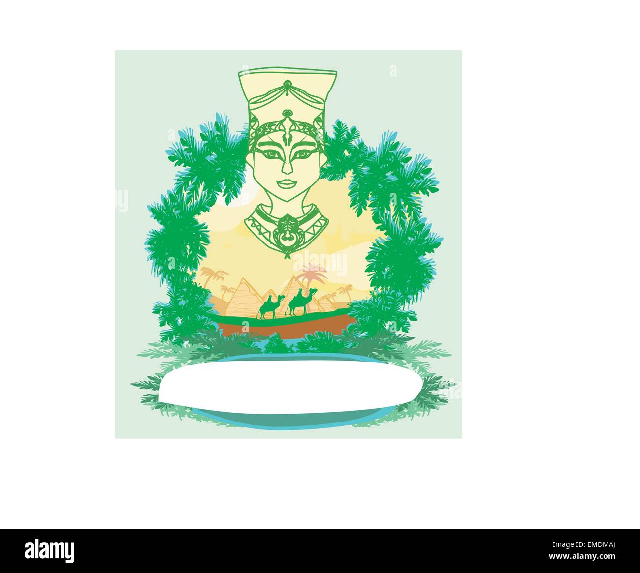 Egyptian queen cleopatra frame egypt pyramid hi-res stock photography ...