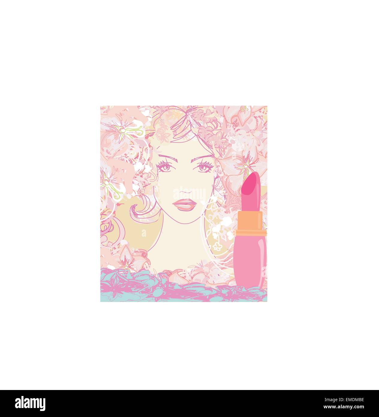 beautiful woman with painted lips Stock Vector Image & Art - Alamy