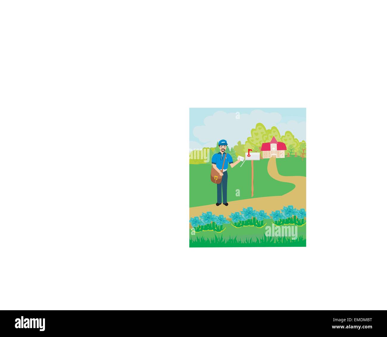 Postman cartoon hi-res stock photography and images - Alamy