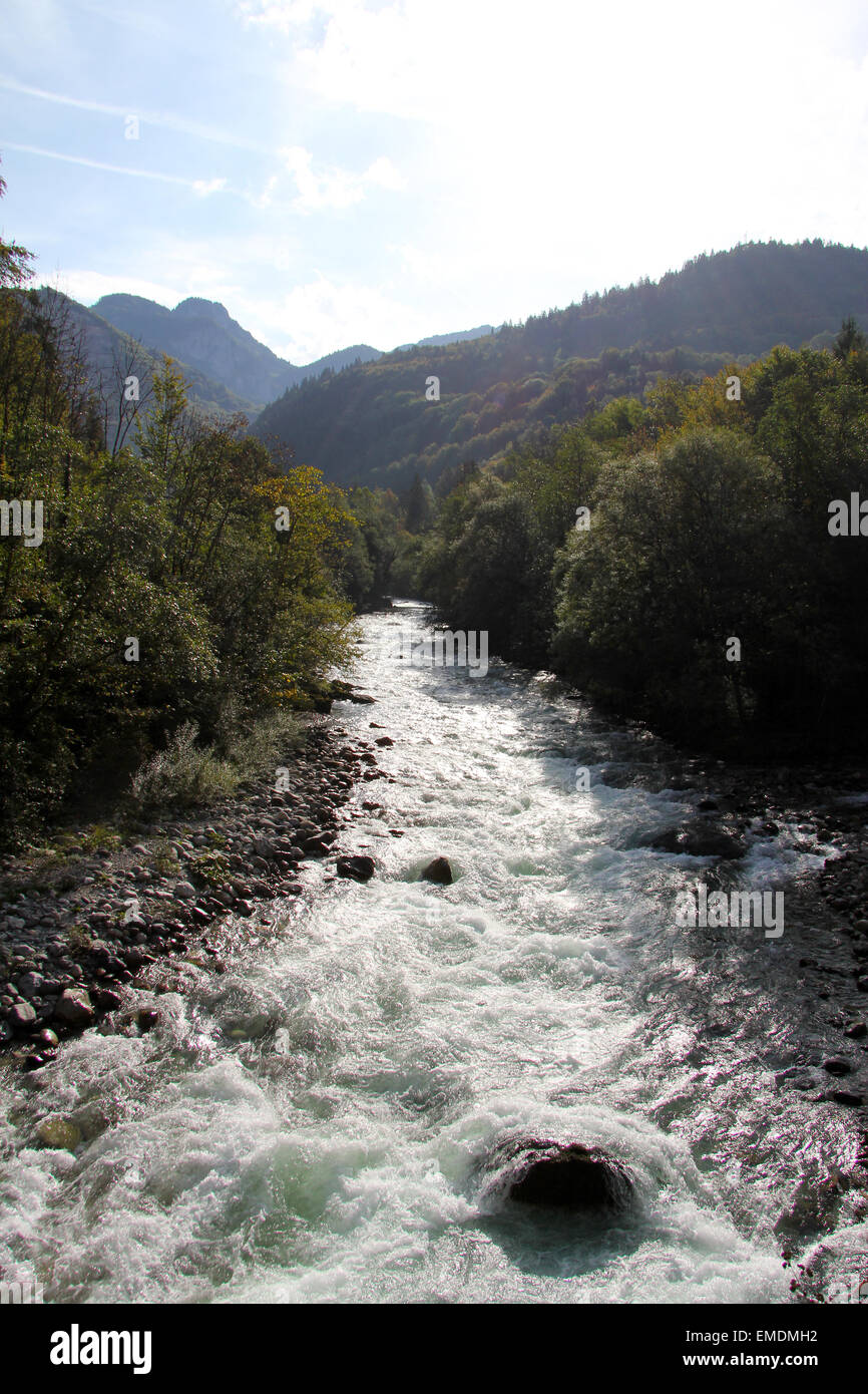 River La Dranse De Morzine France Stock Photo - Alamy