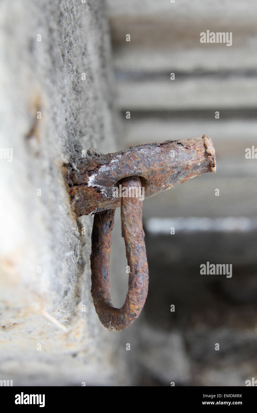 Rusted hook and clip Stock Photo - Alamy