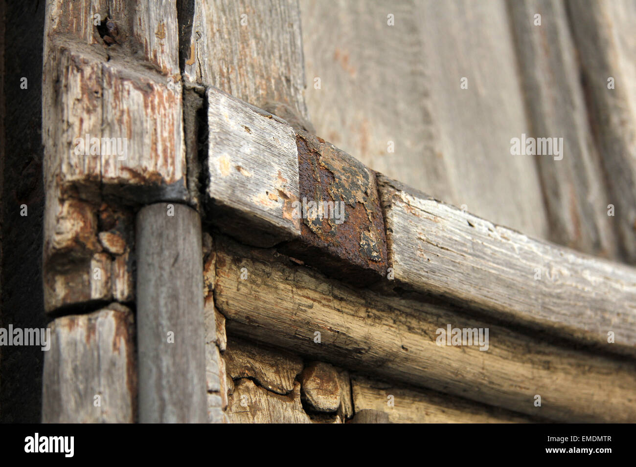 Rusty wooden door Stock Photo - Alamy