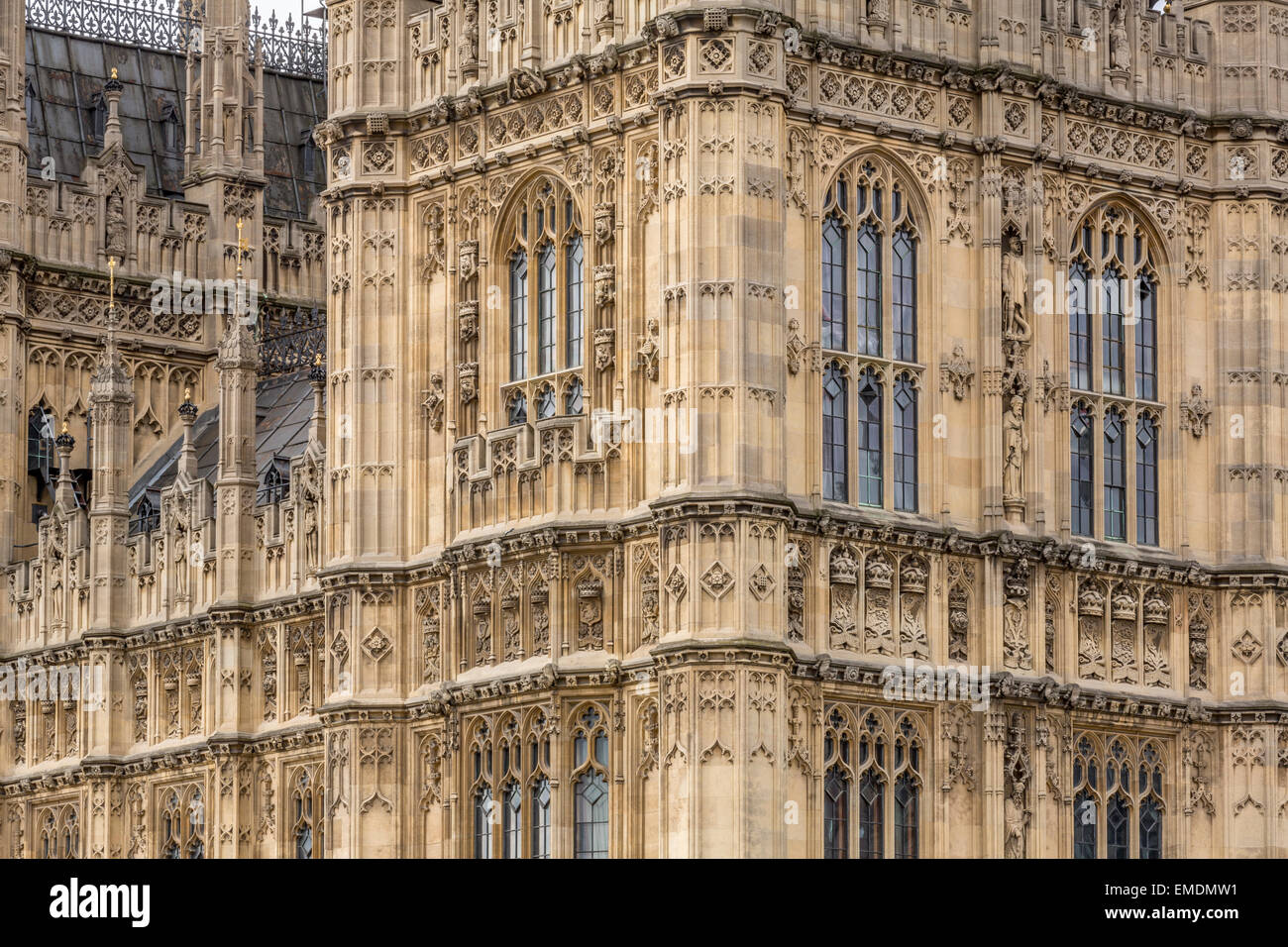 A close up image of the Houses of Parliament or The Palace of ...