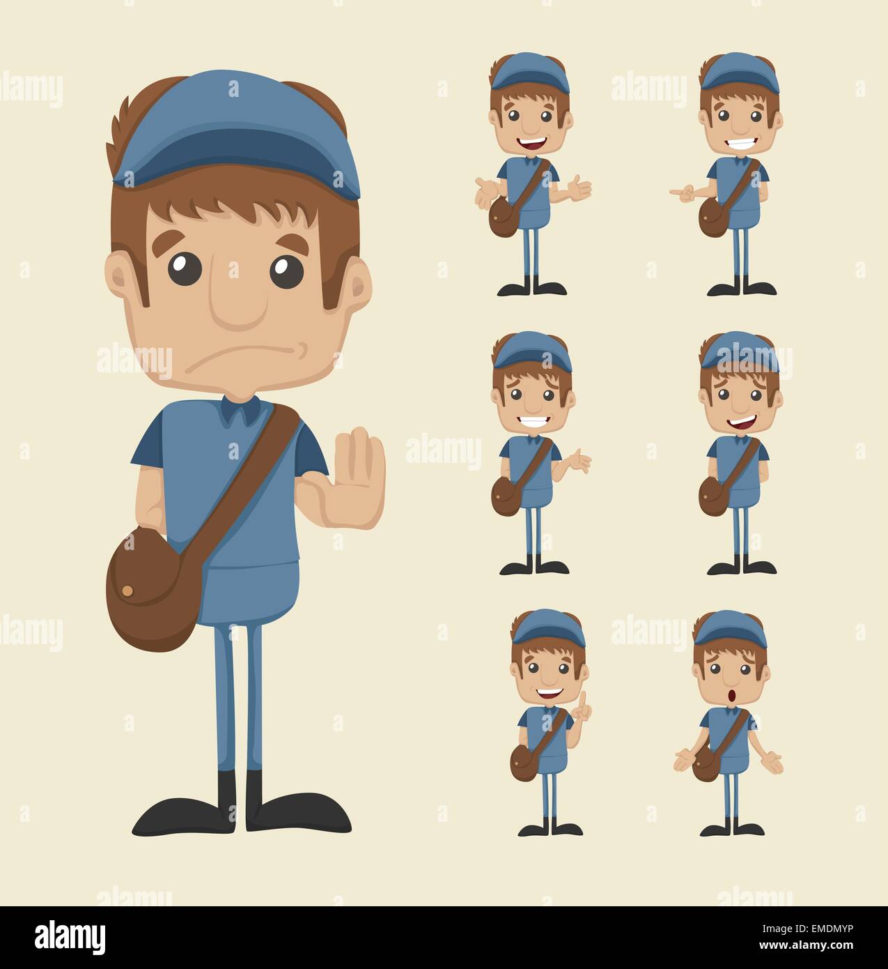 Set of postman Stock Vector Image & Art - Alamy