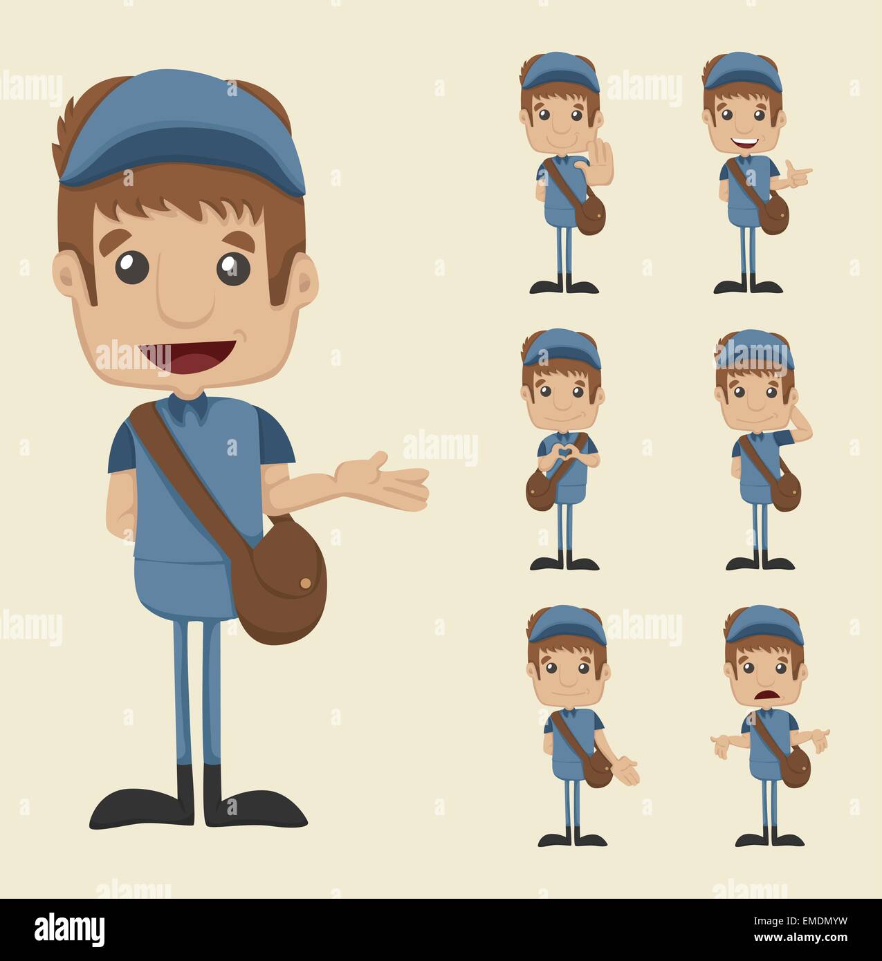 Postman letter smile hi-res stock photography and images - Alamy