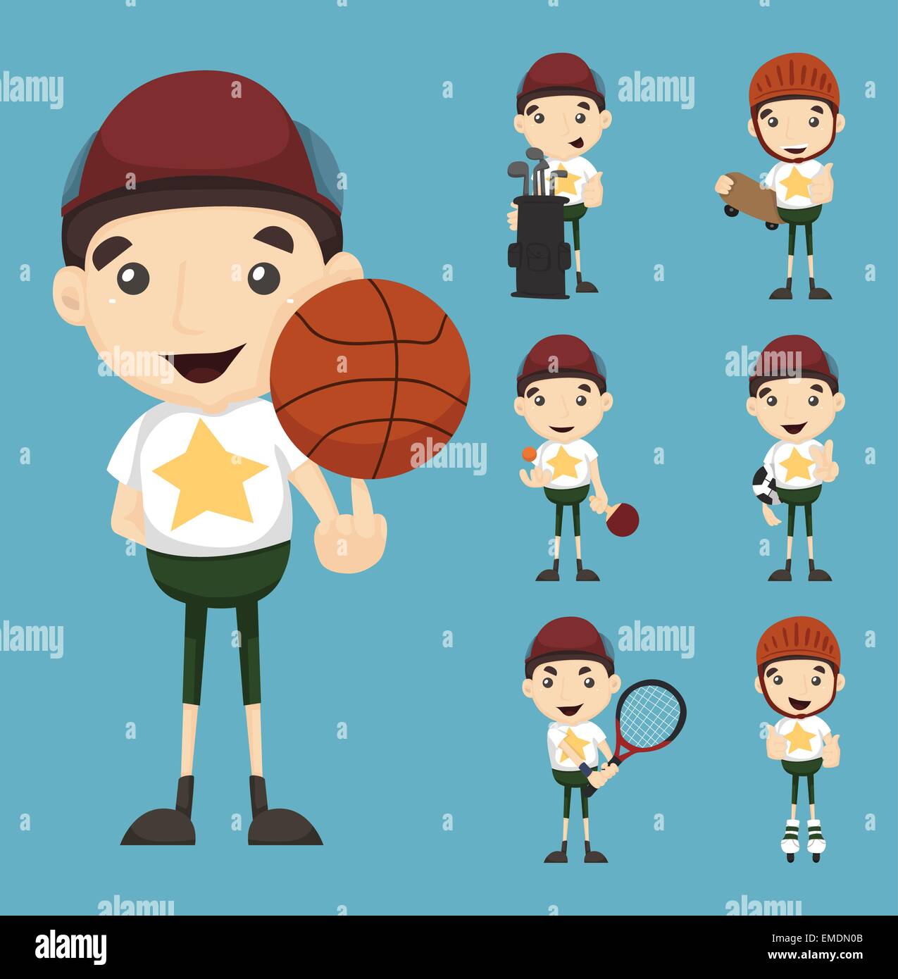 Set of boy and sport Stock Vector Image & Art - Alamy