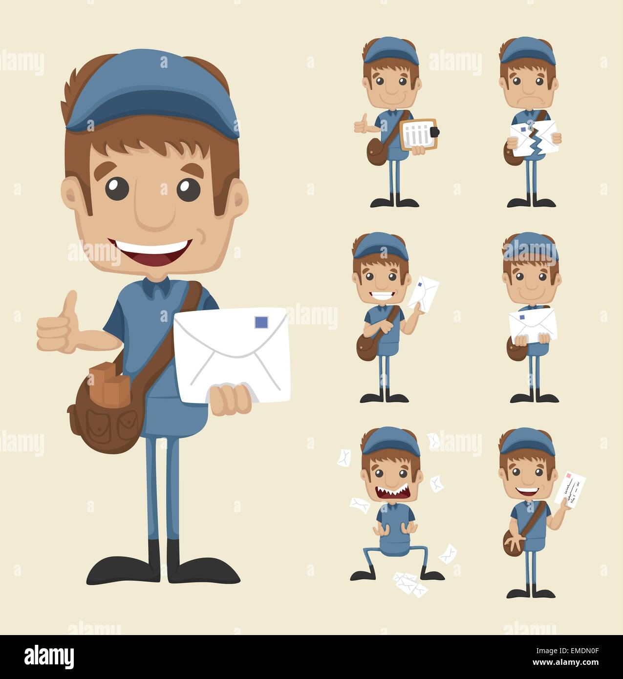 Set of postman Stock Vector Image & Art - Alamy