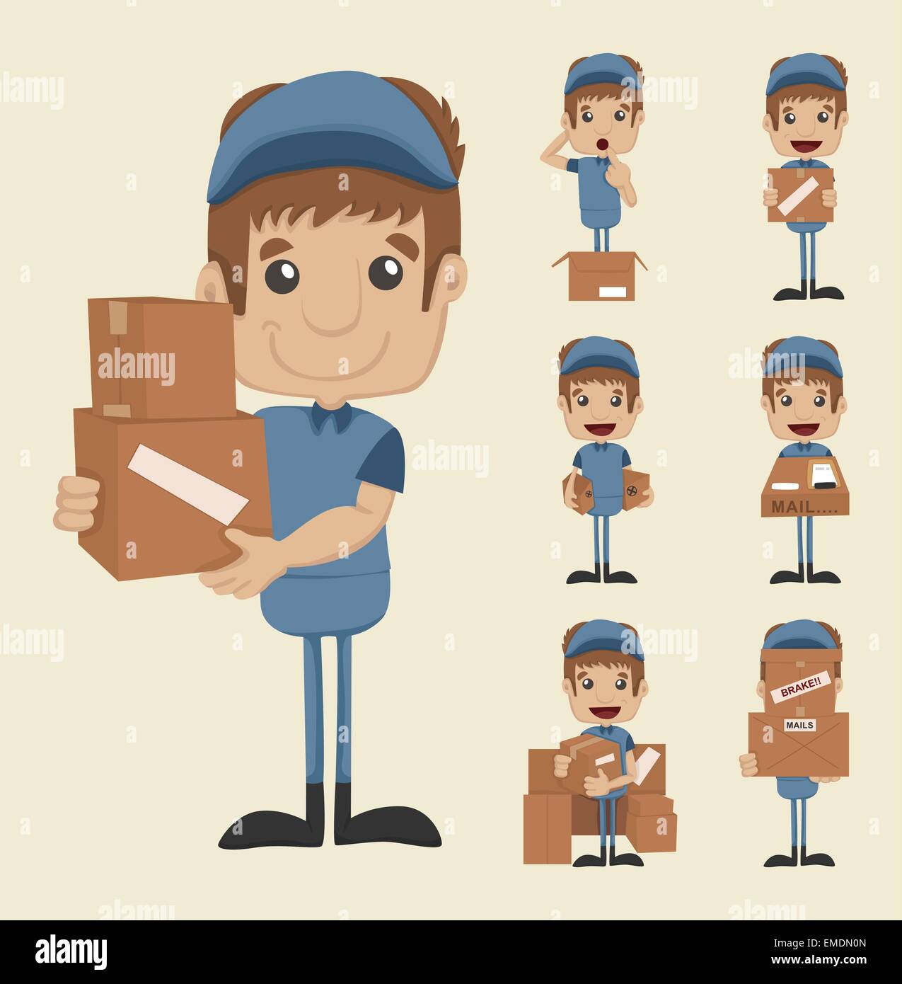 Set of postman Stock Vector Image & Art - Alamy