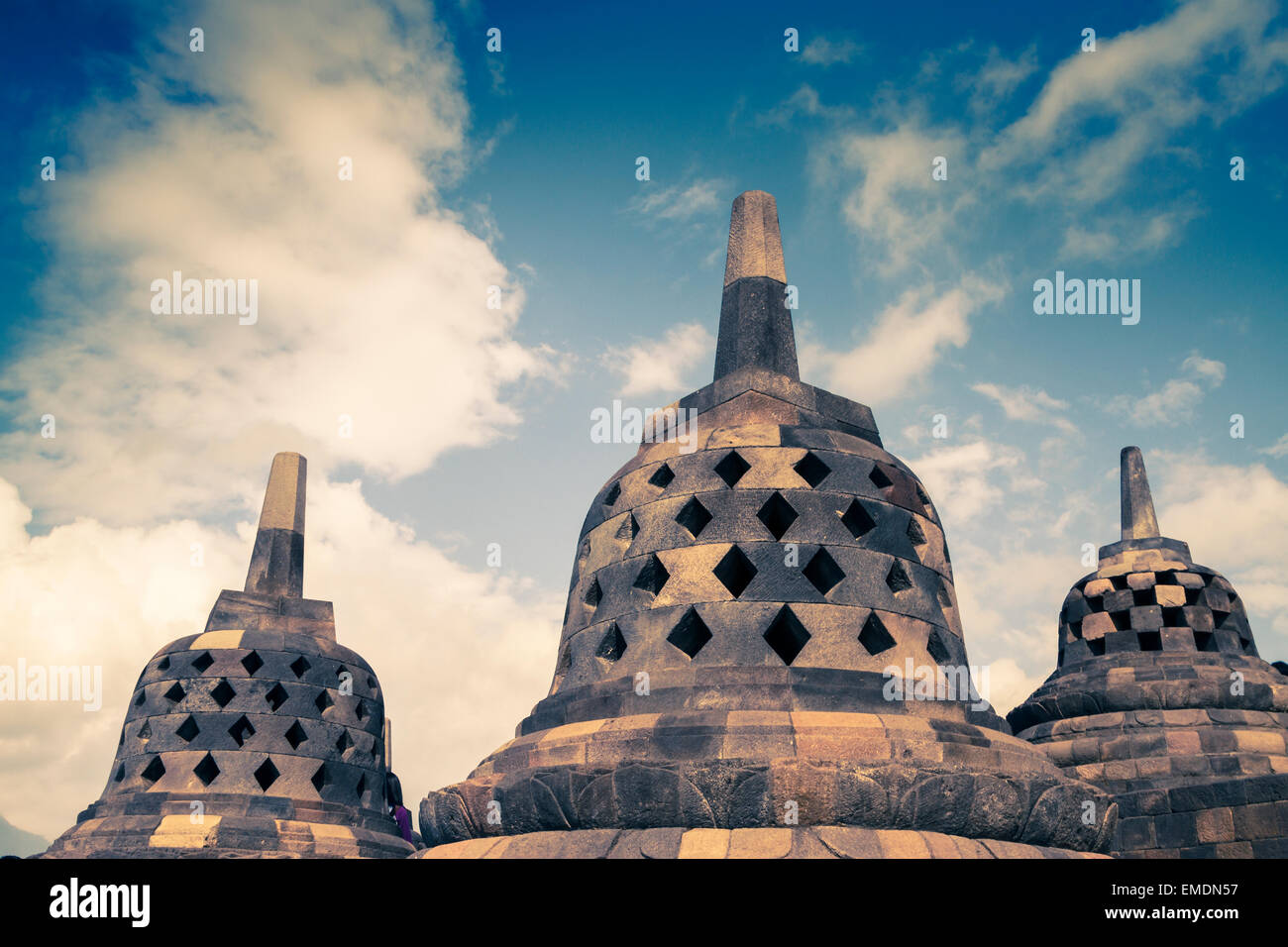 Borobudur buddhist temple. Magelang, Java. Indonesia, Asia Stock Photo ...