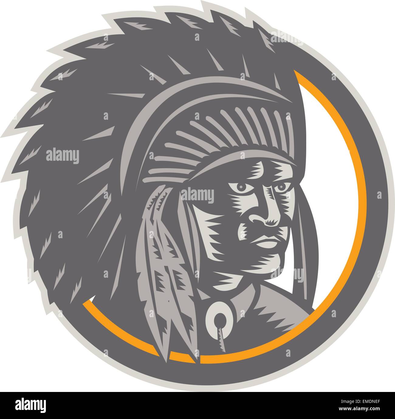 Old indian man head Stock Vector Images - Alamy