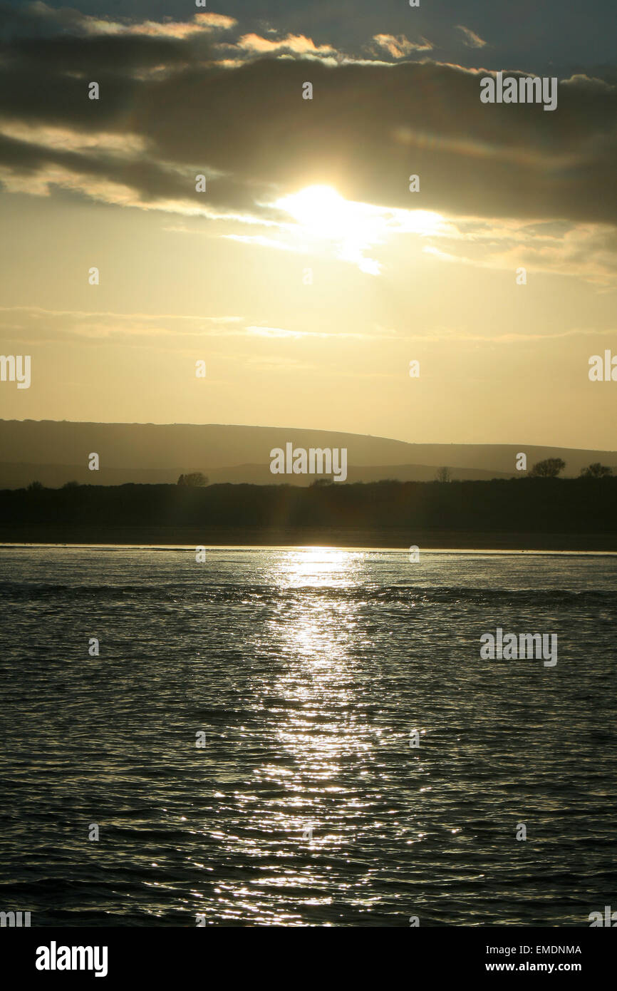 Sun reflection on sea Stock Photo - Alamy