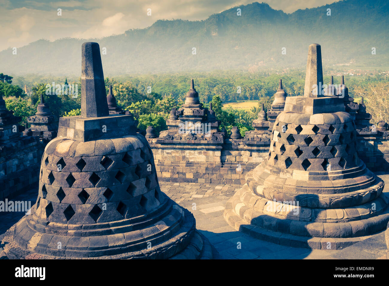 Borobudur buddhist temple. Magelang, Java. Indonesia, Asia Stock Photo ...