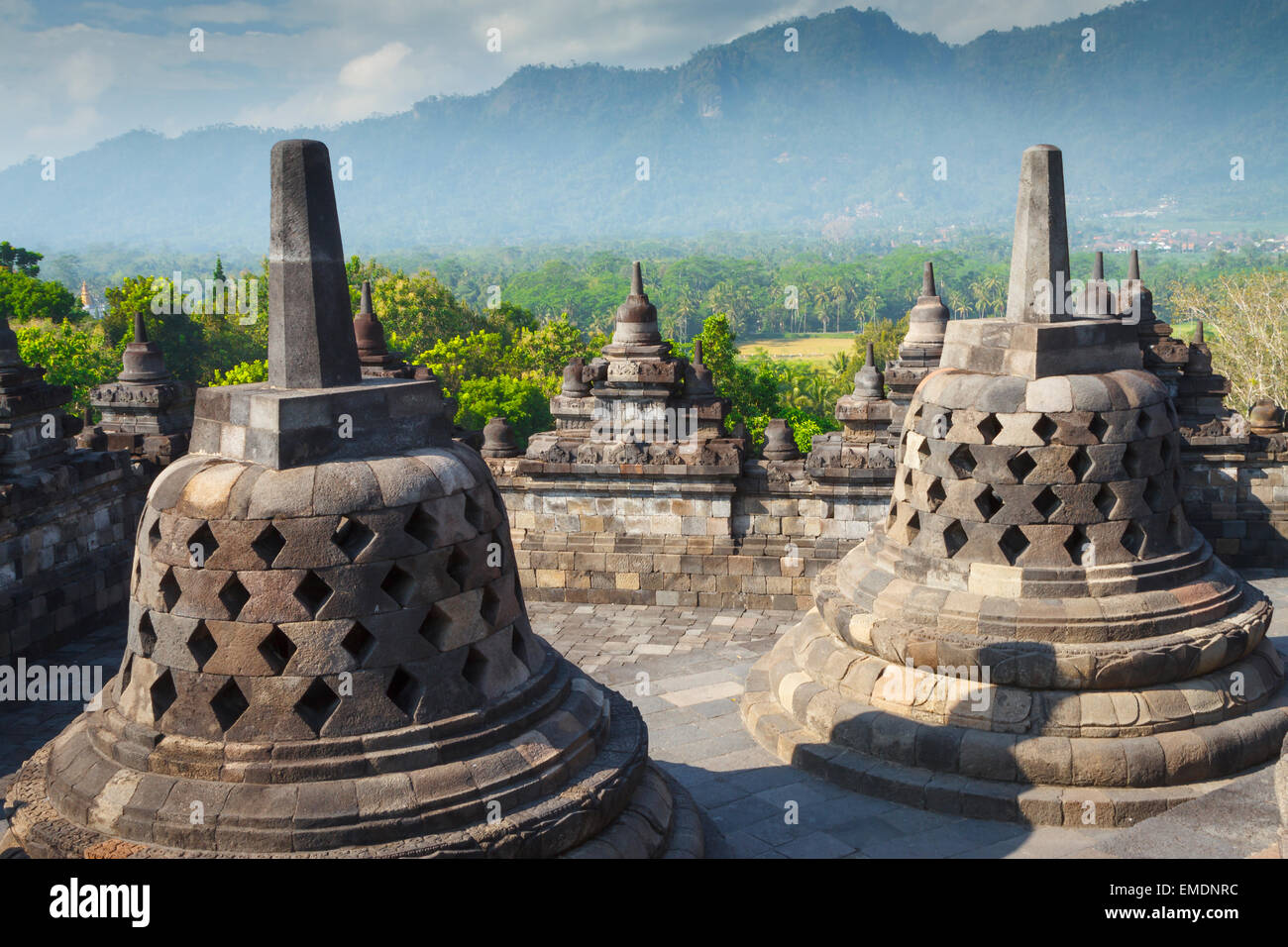 Borobudur buddhist temple. Magelang, Java. Indonesia, Asia Stock Photo ...