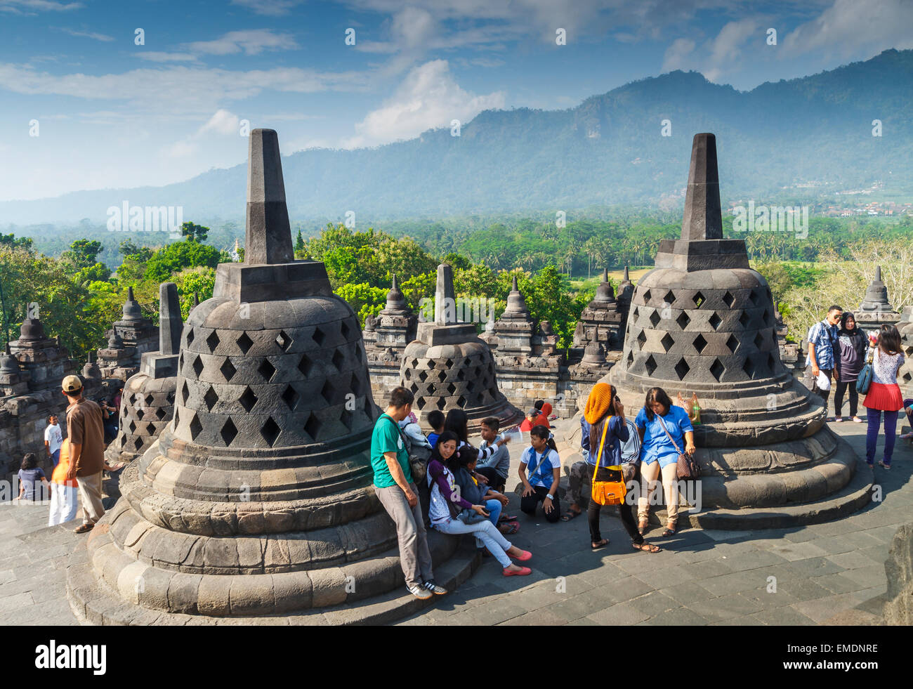 Borobudur buddhist temple. Magelang, Java. Indonesia, Asia Stock Photo ...