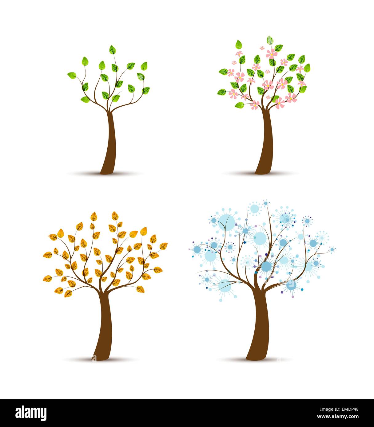 Top view green four Stock Vector Images - Alamy