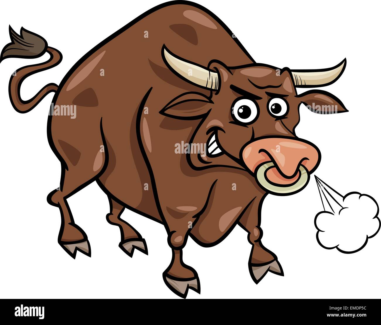 bull farm animal cartoon illustration Stock Vector Image & Art - Alamy