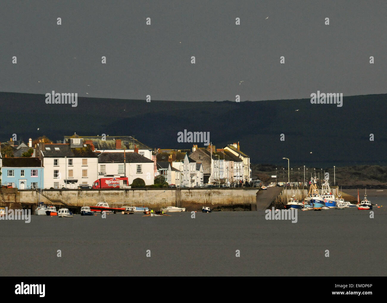 Appledore Quay and Torridge Estuary North Devon England Stock Photo - Alamy