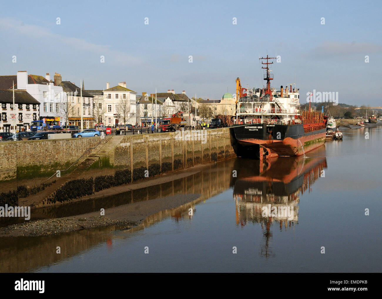 Ship on Bideford Quay Bideford North Devon Stock Photo - Alamy