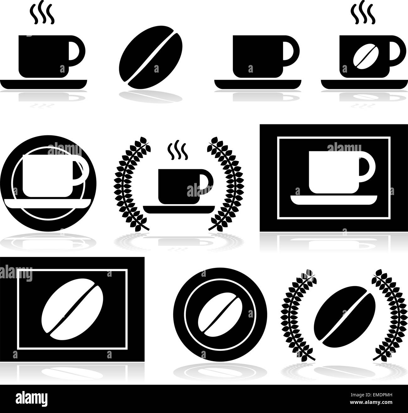 Coffee plate arrangement Stock Vector Images - Alamy